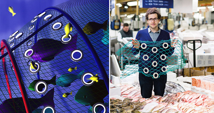 Ocean Great Ideas: Fishing nets with LED lights and selective panels to ...